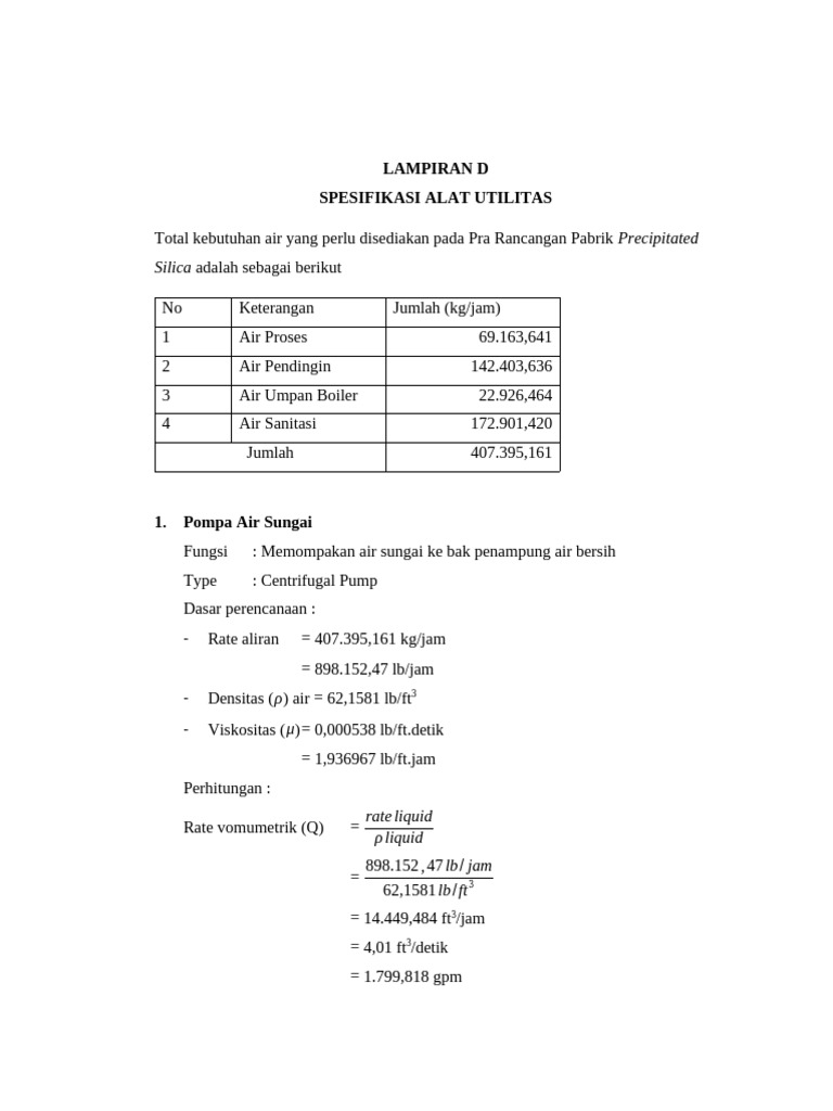 Lampiran D Utilitas | PDF