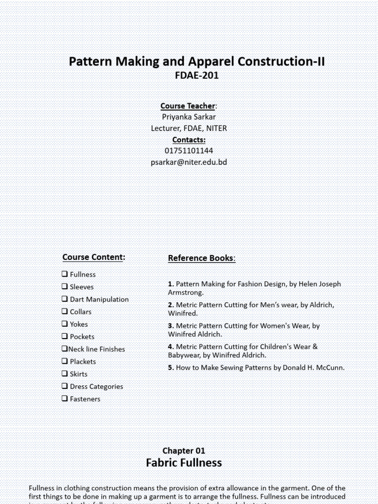 Chapter 01 fullness | PDF | Clothing | Softlines (Retail)