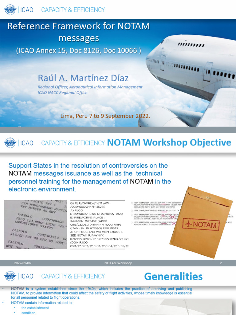 01 - ICAO NACC - NOTAMframework1-EN | PDF | Aviation Safety | Aviation