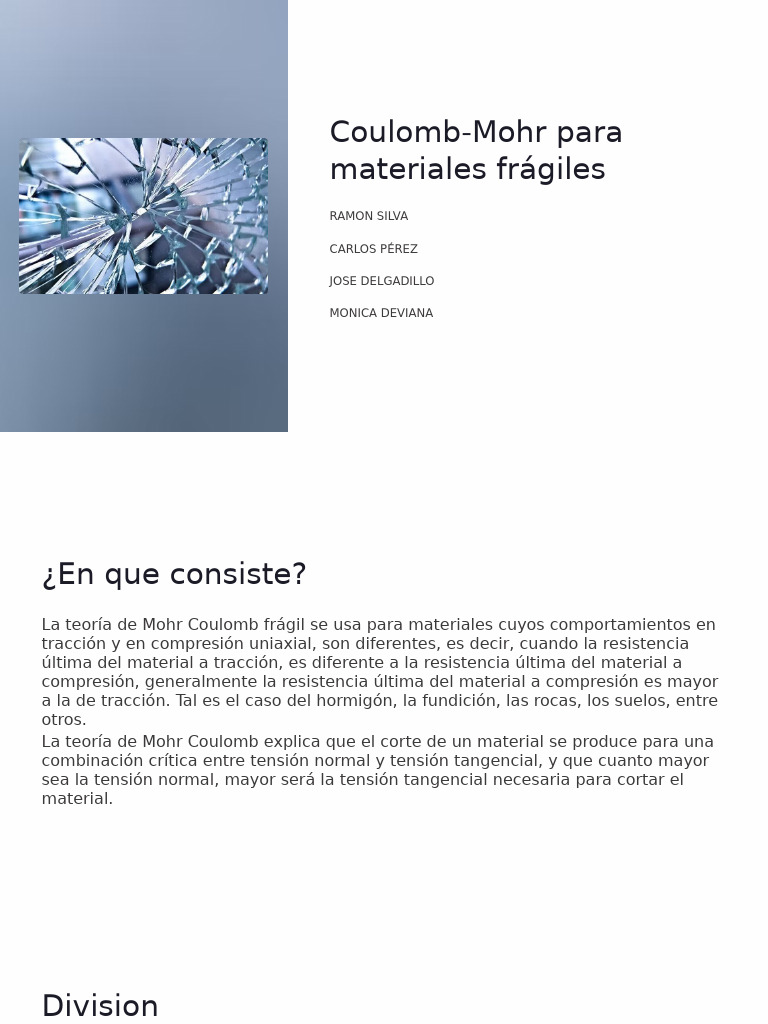 Coulomb Mohr para Materiales Fragiles | PDF | Ingeniería mecánica ...