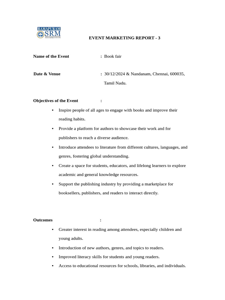 book fair report | PDF