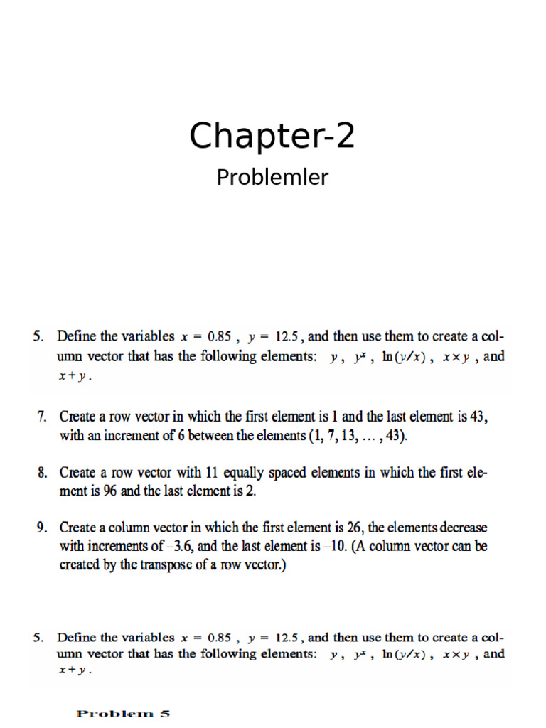 Chapter-2 Problems | PDF
