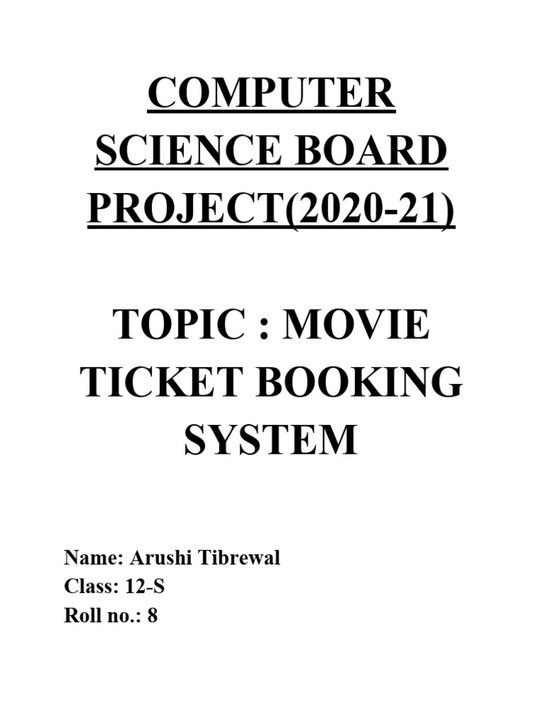 12S ArushiTibrewal CSProject Correct | PDF | The Coca Cola Company | Movie Theater