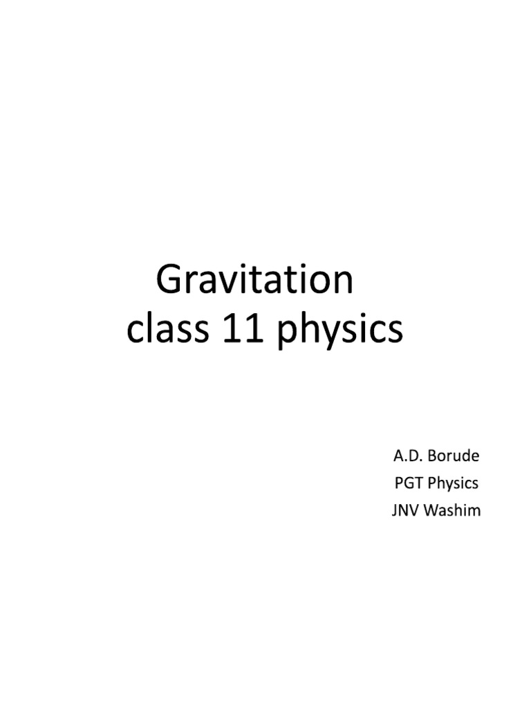 Gravitation | PDF