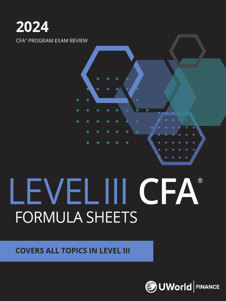 Cfa 2024 Level 3 Formula Sheet | PDF | Gross Domestic Product | Economies