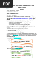 French Negation Practice Worksheet | PDF