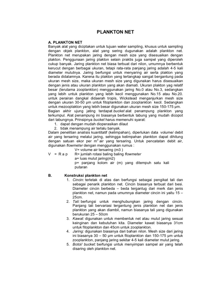 Plankton Net Pdf