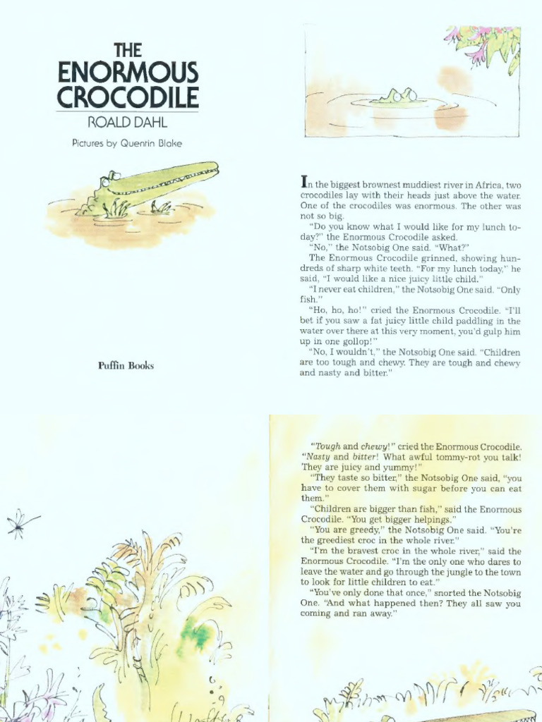 The Enormous Crocodile - Roald Dahl - 180 - Text | PDF | Crocodilians