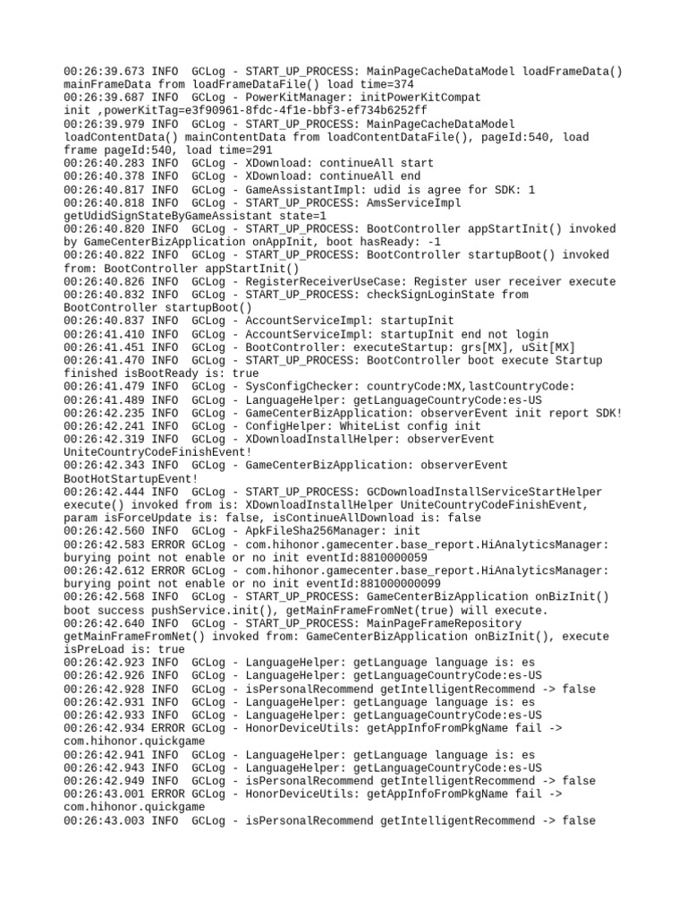 GameCenter Startup Log Analysis | PDF | Network Architecture | Web Development