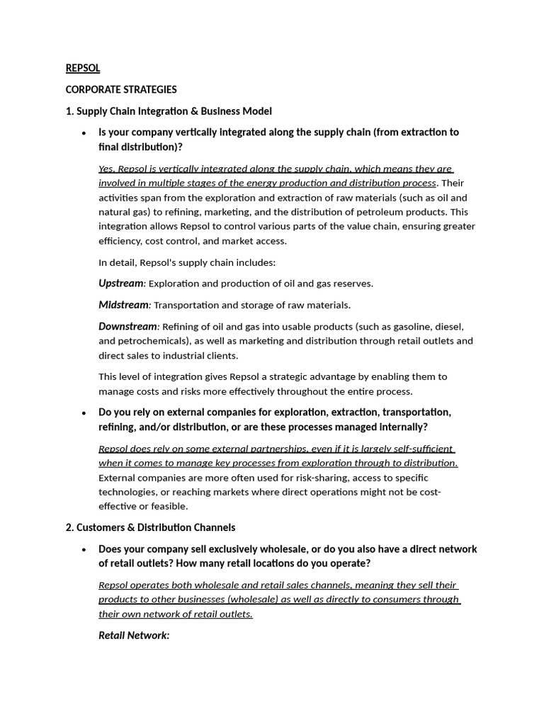 Repsol's Integrated Energy Strategy | PDF | Renewable Energy ...