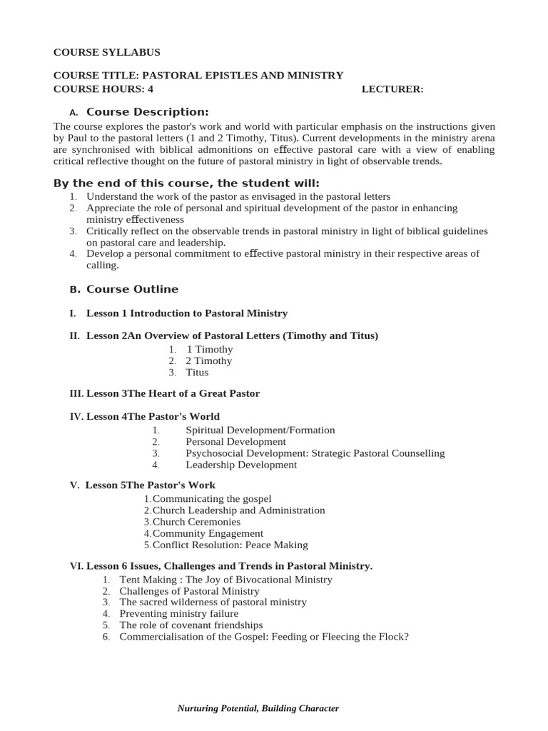 Introduction to Pastoral Ministry | PDF | Elder (Christianity) | Saint ...