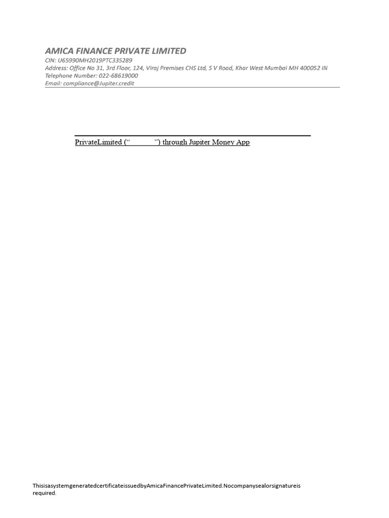 Loan Closure Confirmation - Amica Finance | PDF