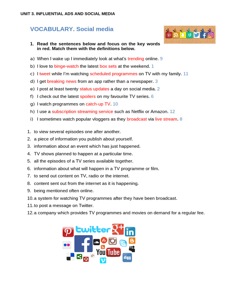 Social Media Vocabulary and Insights | PDF