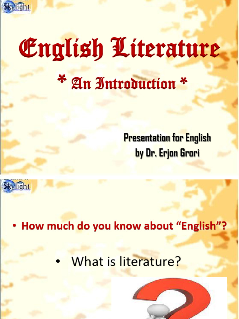 English_Literature_An_Introduction | PDF | English Literature | Writing