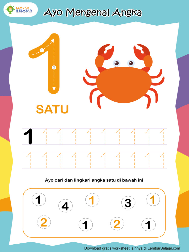 Worksheet Menulis Angka Paud | PDF