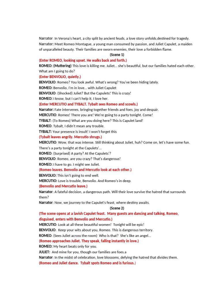 Roleplay | PDF | Characters In Romeo And Juliet | Romeo And Juliet