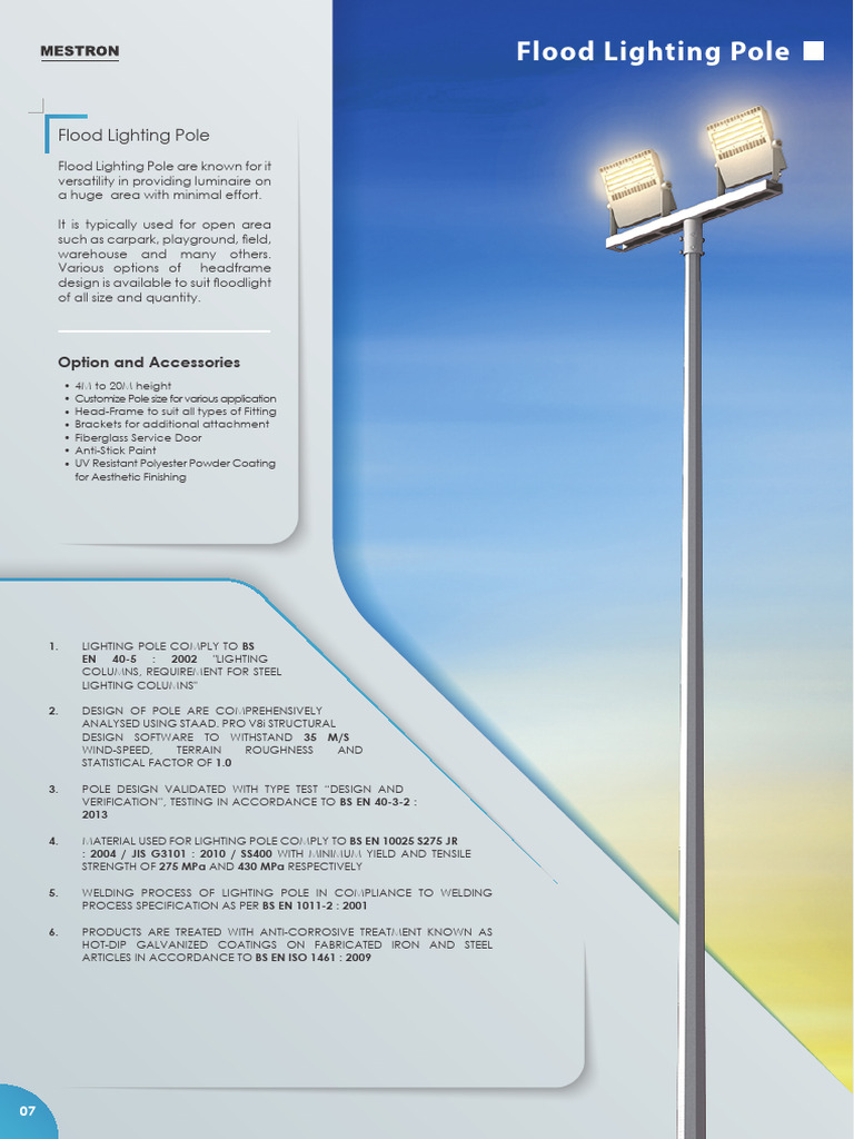 MESTRON - FLOODLIGHT Column | PDF | Materials | Building Engineering