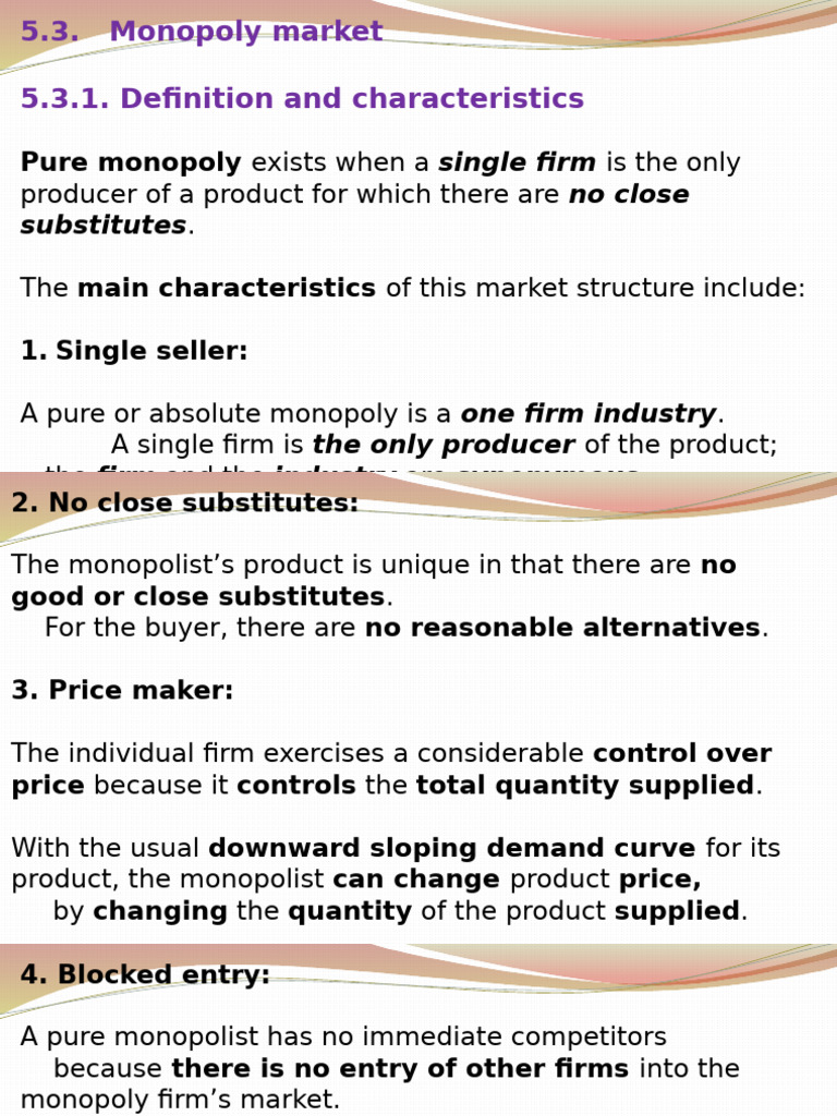 Understanding Monopoly Market Structure | PDF | Monopoly | Market ...
