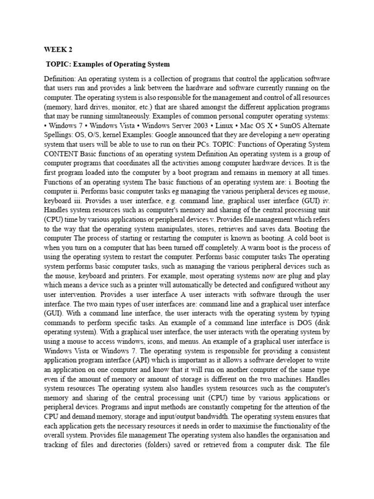 WEEK 2 ss1 | PDF | Operating System | Graphical User Interfaces