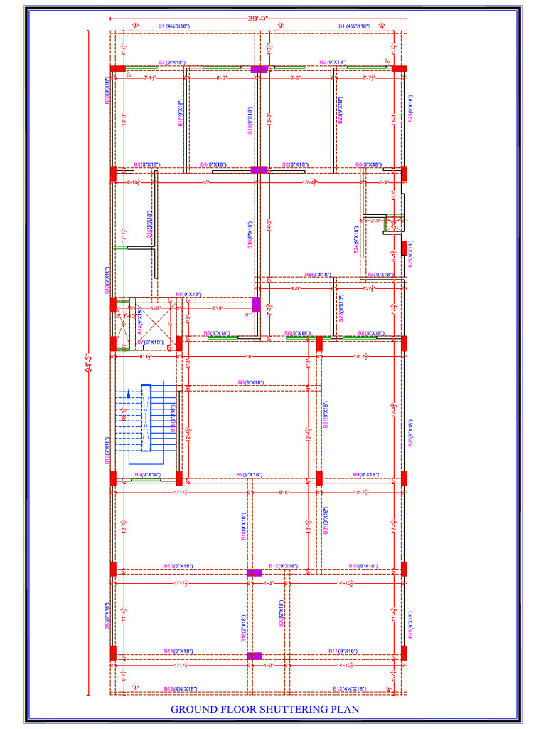 Ground Floor Shuttering Plan | PDF