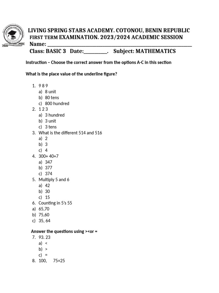 Mathematics p3 | PDF