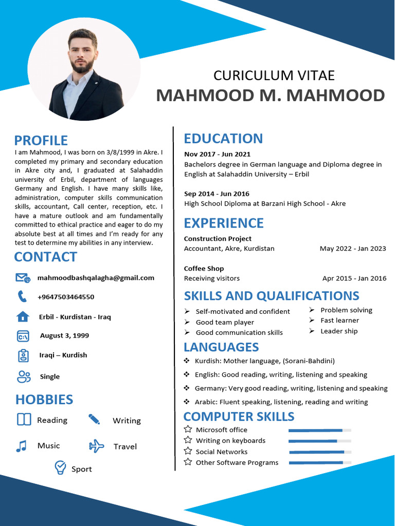 CV MMM Erbil | PDF | Iraqi Kurdistan | World Politics