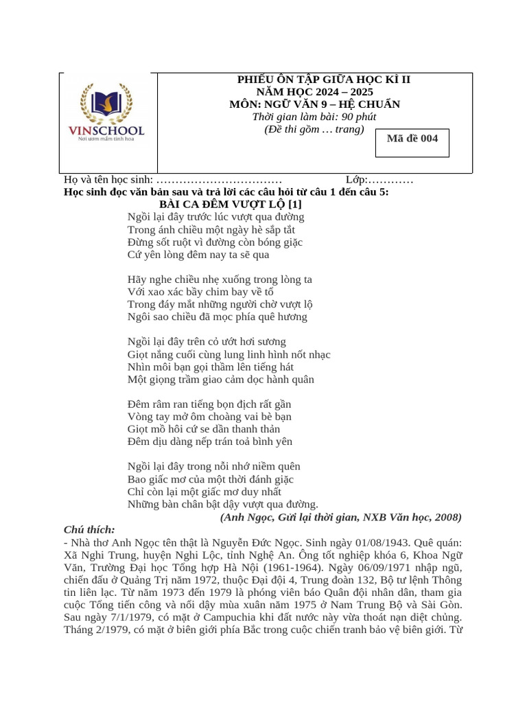 NV9 - Đề 02 - | PDF