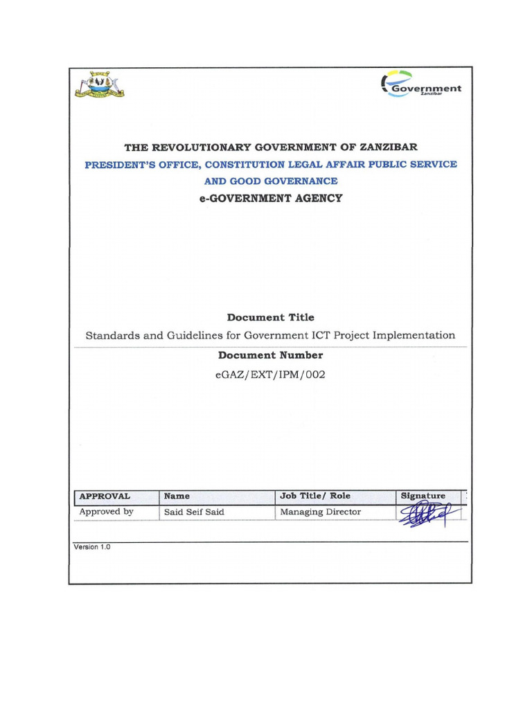 Standards and Guidelines For Government ICT Project Implementation | PDF | Project Management ...