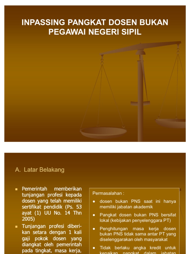 Inpassing Pangkat Dosen Bukan Pns | PDF