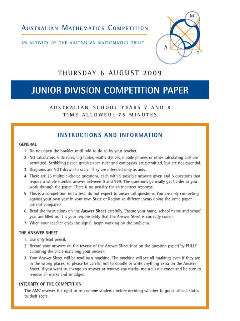 2009 AMC p12 | PDF