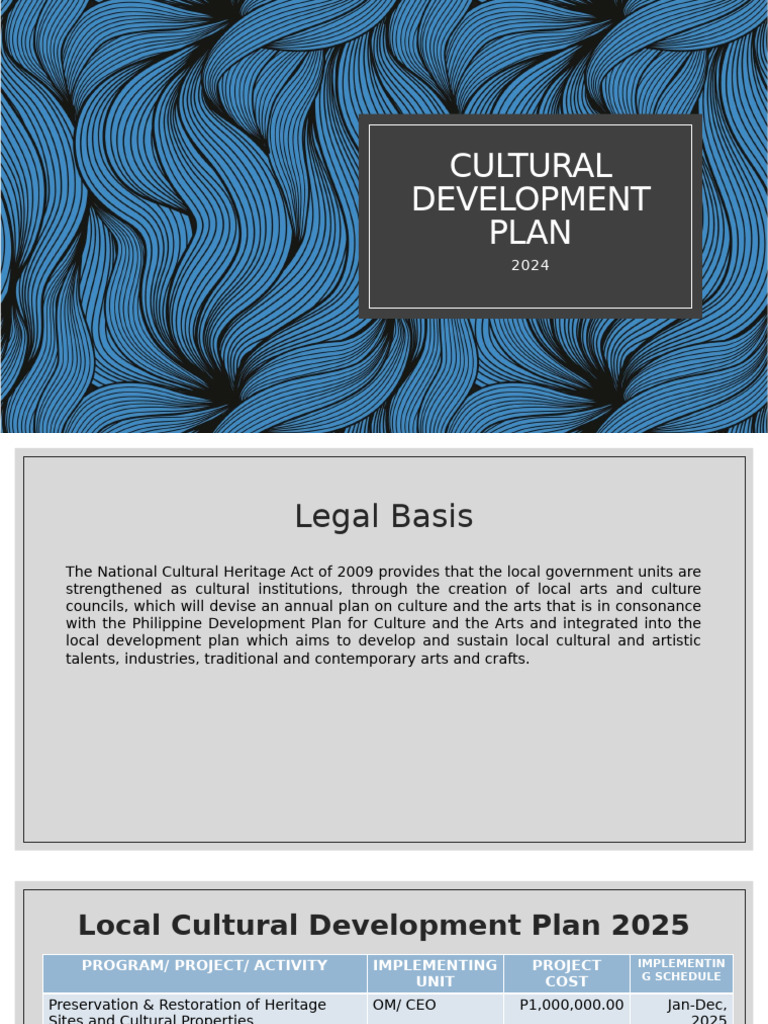 Cultural Development Plan | PDF