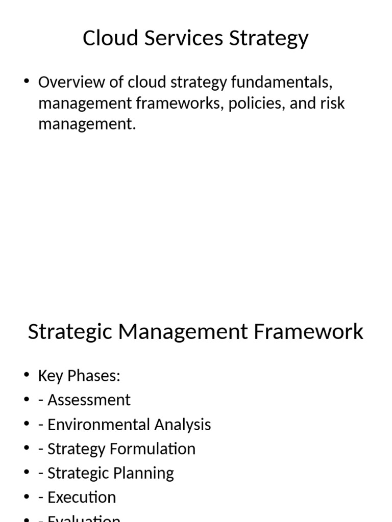 Cloud Services Strategy and Management | PDF | Cloud Computing ...