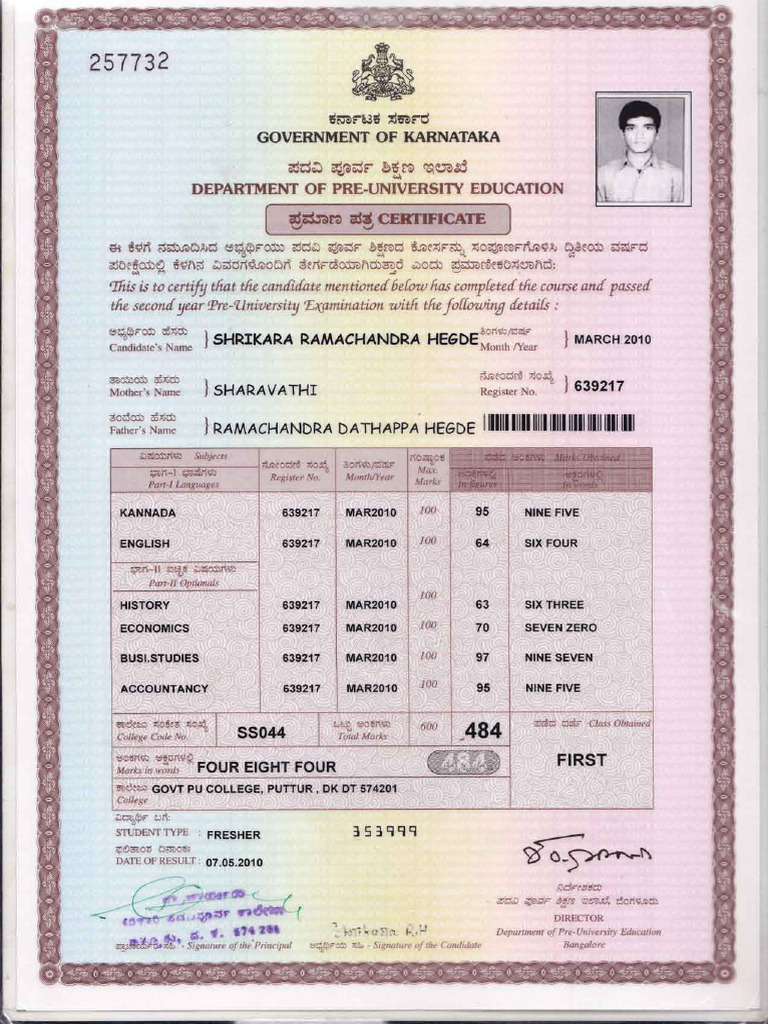 Puc Marks Card | PDF