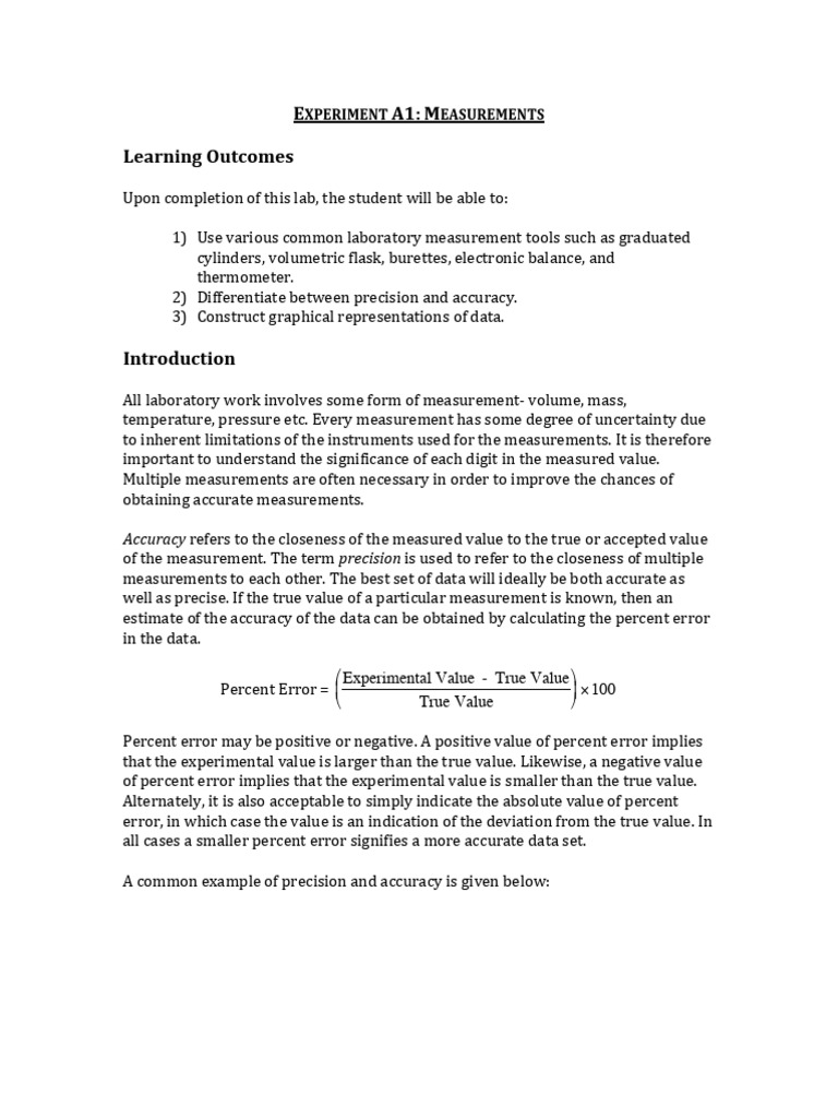 Laboratory Measurement Techniques | PDF | Accuracy And Precision | Density