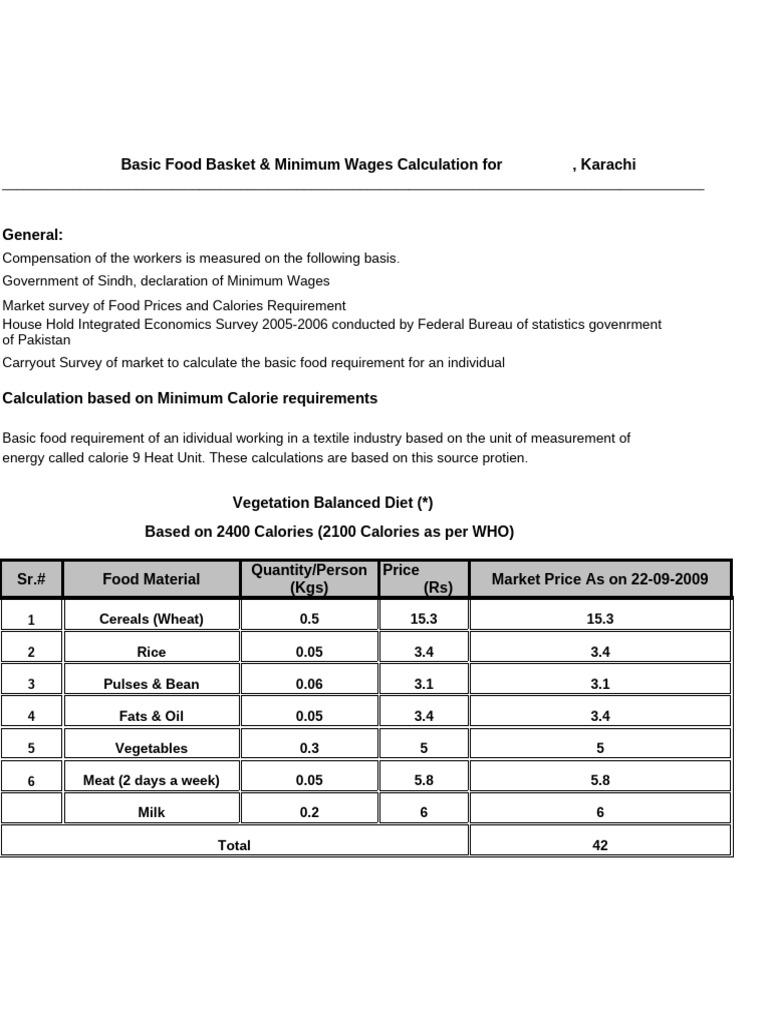 BNW Calculation | PDF | Foods | Food Energy