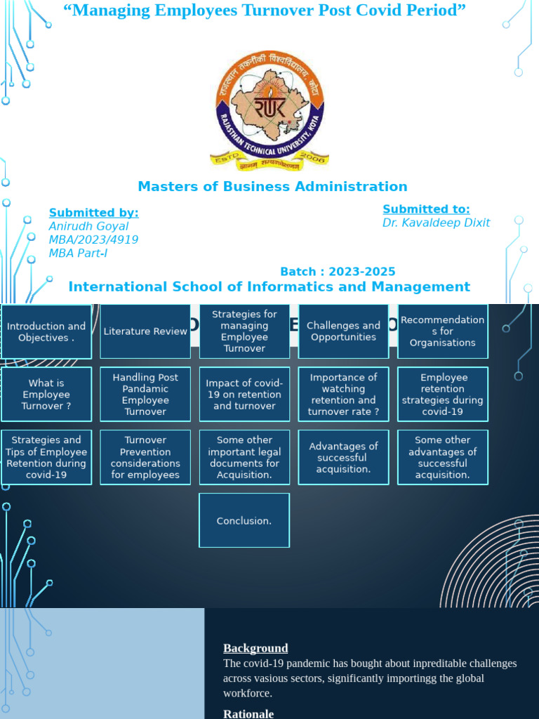 PPT on Managing Employee Turnover | PDF | Mergers And Acquisitions | Employee Retention