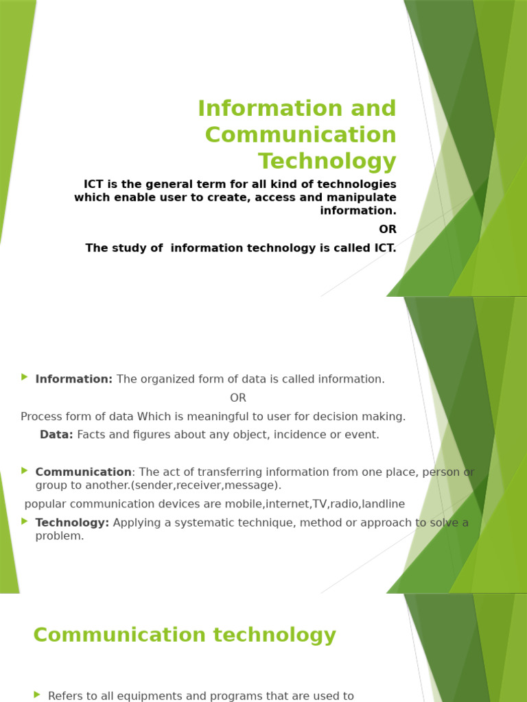 Understanding Information And Communication Technology Pdf World