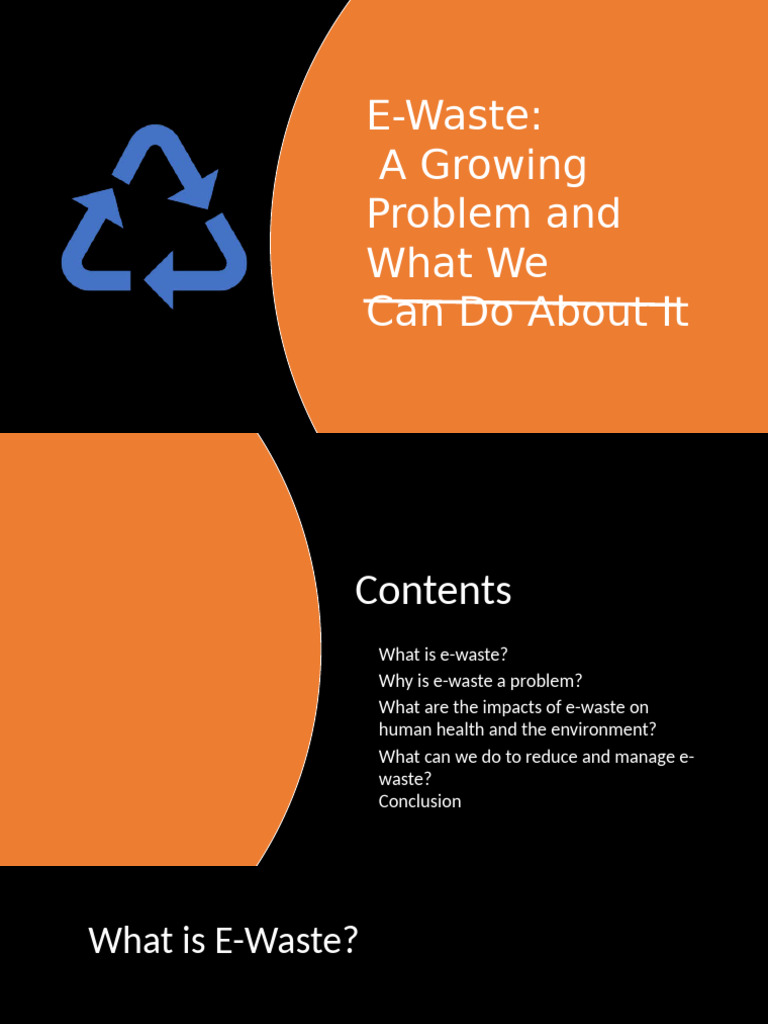 E-Waste - A Growing Problem | PDF | Electronic Waste | Waste