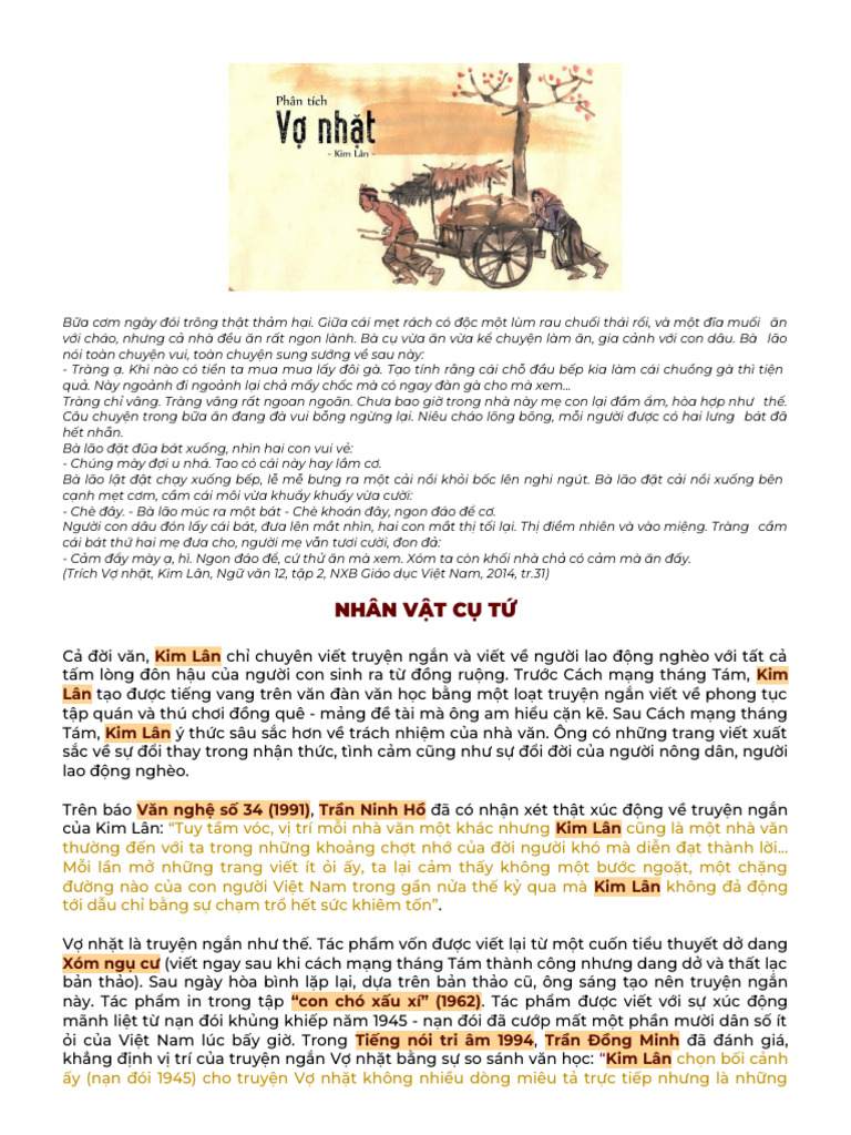 Nhân Vật Cụ Tứ: Kim Lân Kim Lân Kim Lân | PDF