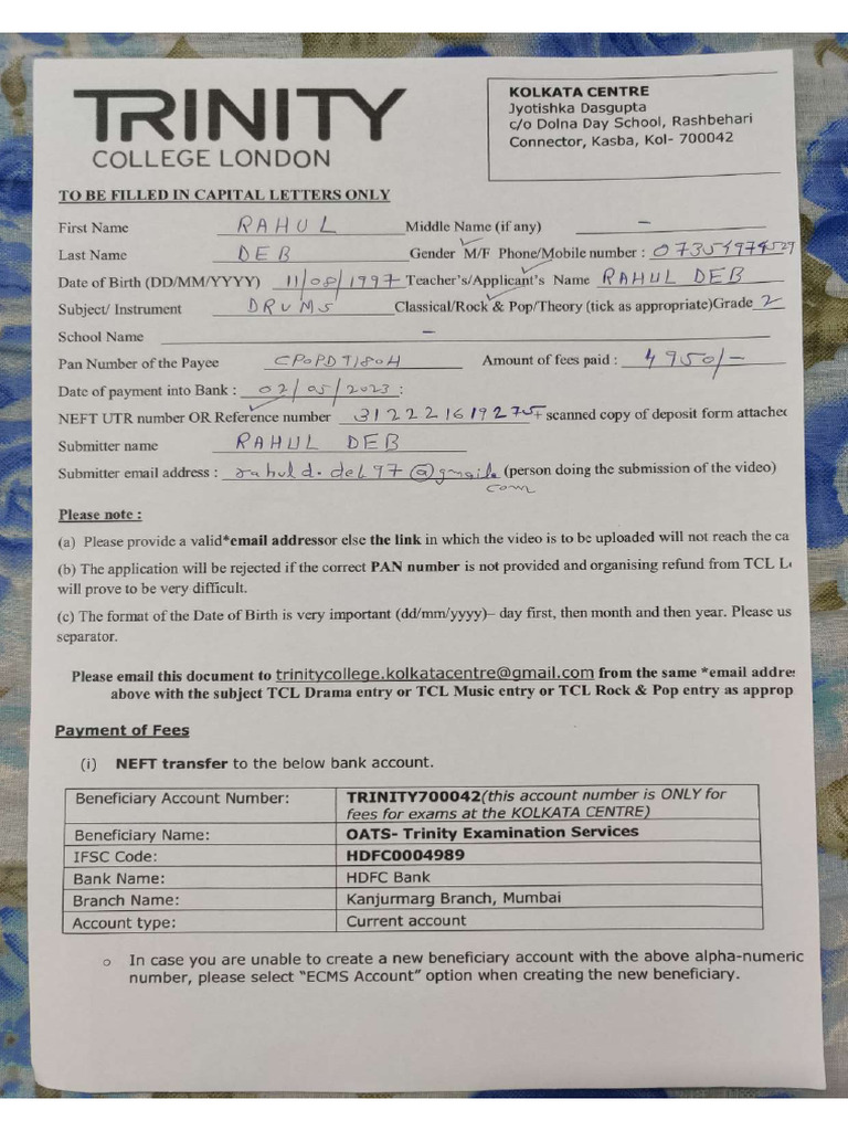 Fee Payment & Entry Submission Instruction | PDF