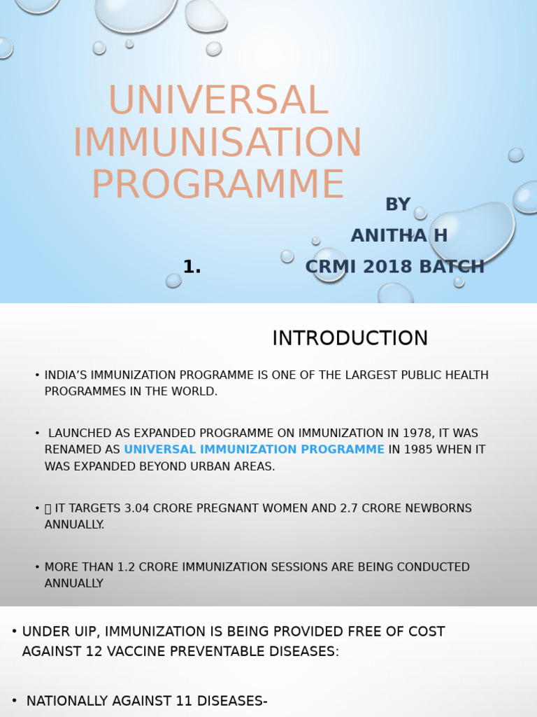Universal Immunization Program | PDF | Vaccines | Pediatrics