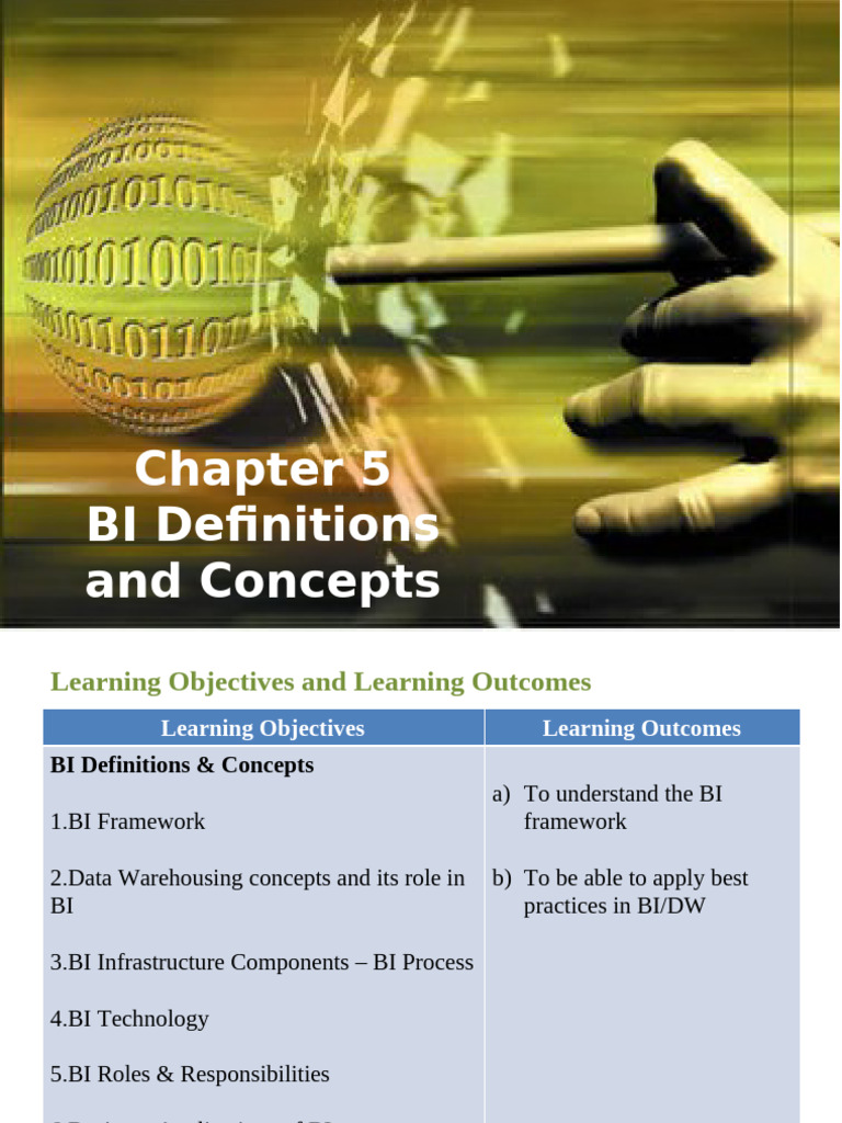 Chapter 5 BI intelligence | PDF | Data Warehouse | Metadata
