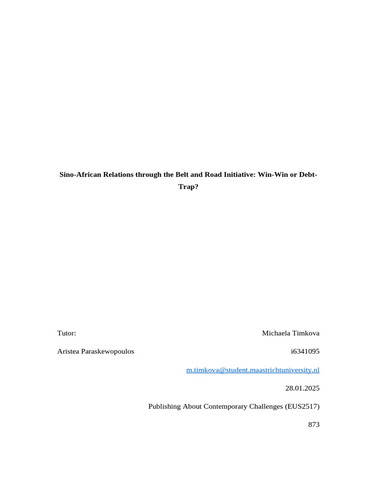 I6341095, EUS2517, Timkova, Individual Blog Entry | PDF | Economies | International Relations