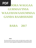 Qaboo Yaa'Ii Waldaa Waaqalii | PDF