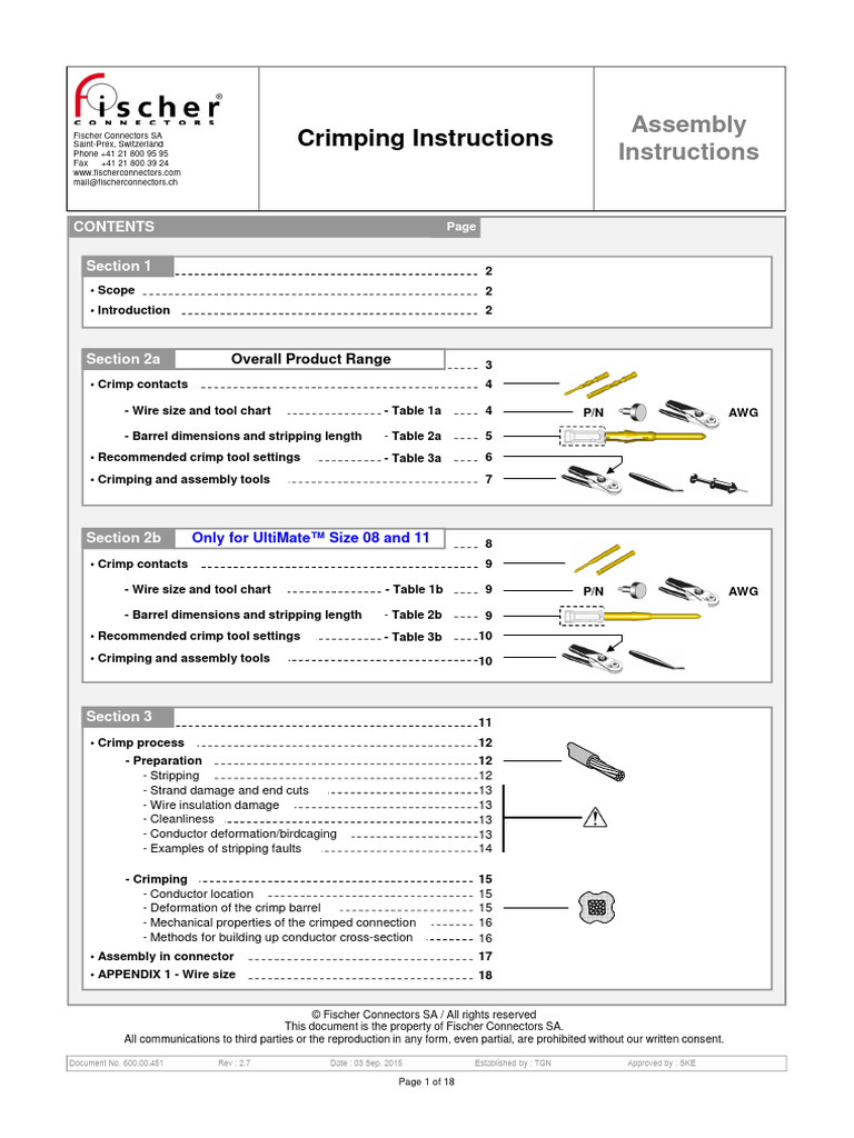 Assembly Instructions Crimping Instructions Rev2 7 | PDF | Electrical ...
