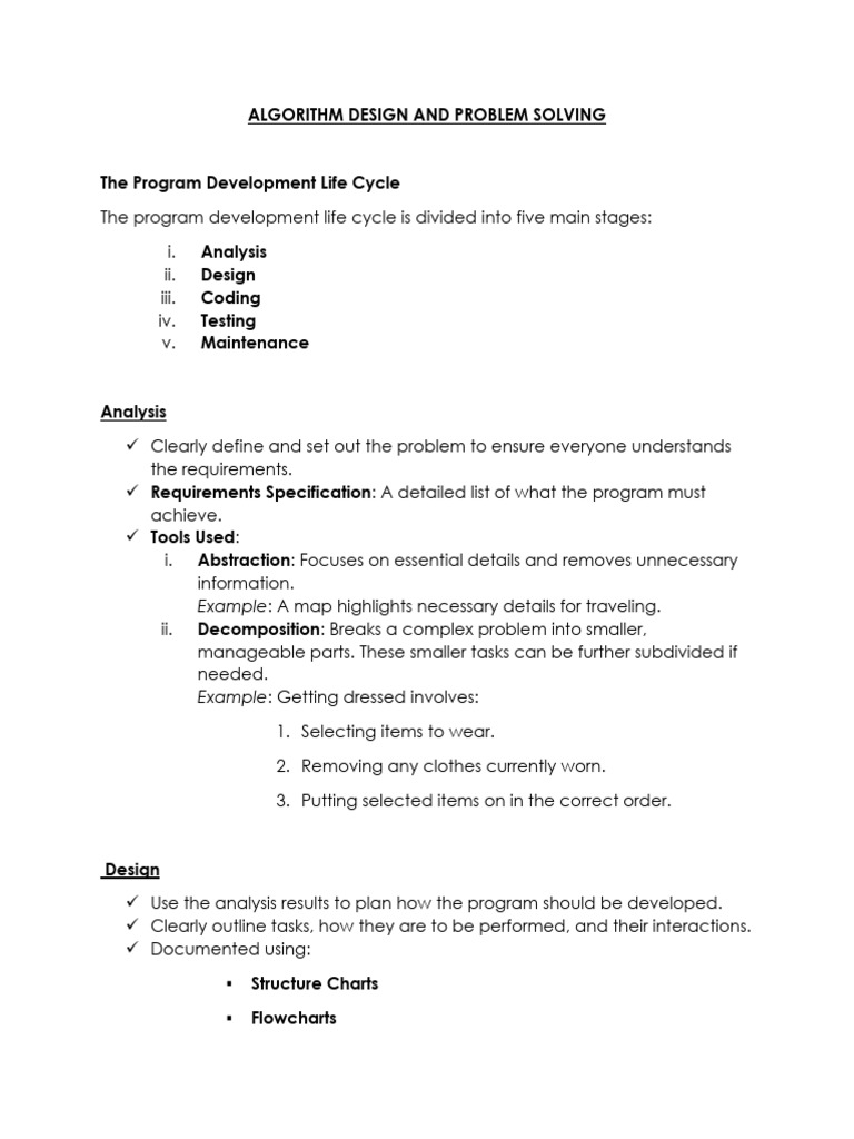 Algorithm Design And Problem Solving Pdf Computer Program Programming