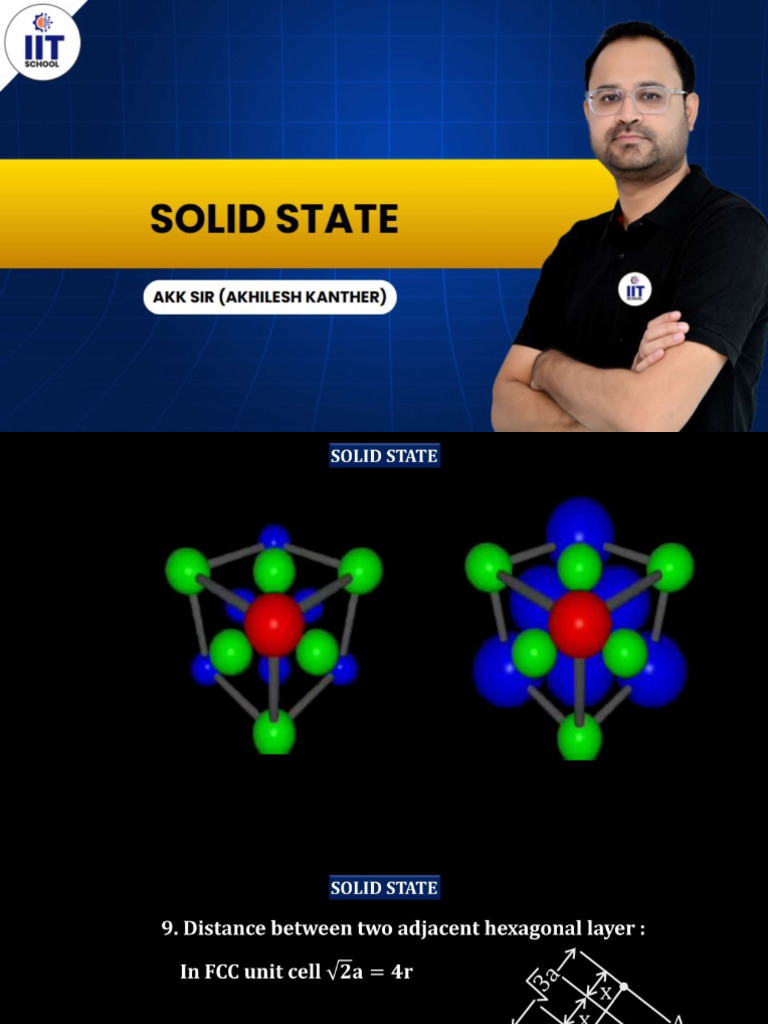 Solid State - L-05 (Class Notes) - HCP and Density | PDF