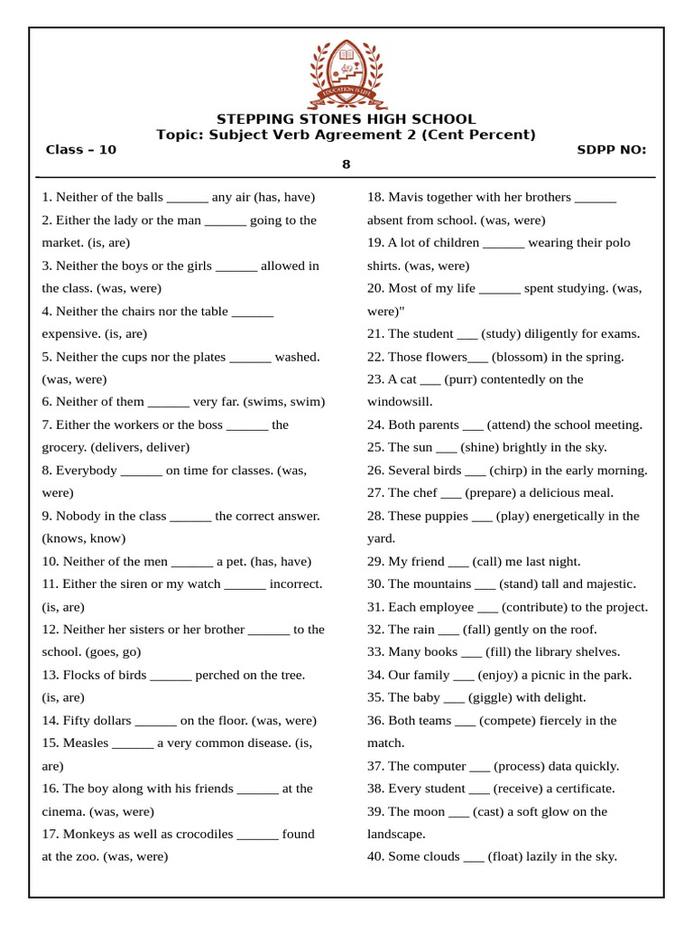 Grade 10 Grammar Exercise | PDF