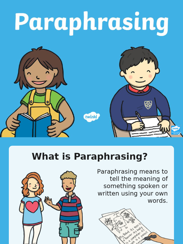 Au L 53590 Paraphrasing Powerpoint English | PDF
