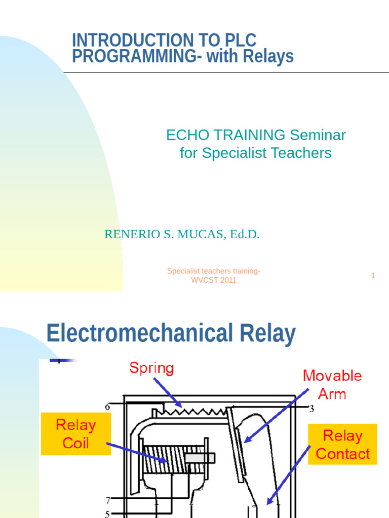 Session 2 PLC Relays and Basic Programming | PDF | Relay | Inductor